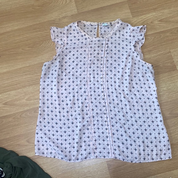 Elle | Tops | Pink Patterned Tank Top Blouse | Poshmark